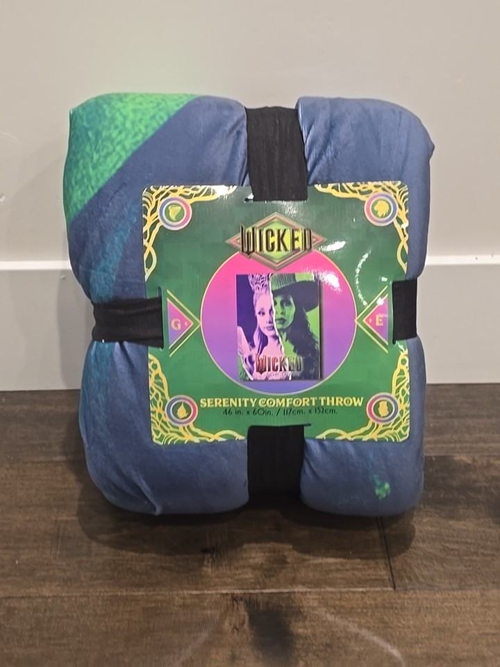 IN HAND Wicked For Good Glinda Elphaba Throw Blanket AMC CINEMARK Ships ...