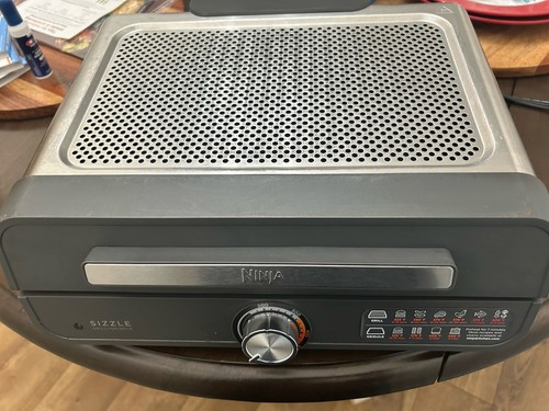 Ninja GR101 Sizzle Smokeless Indoor Grill & Griddle, 14 ...