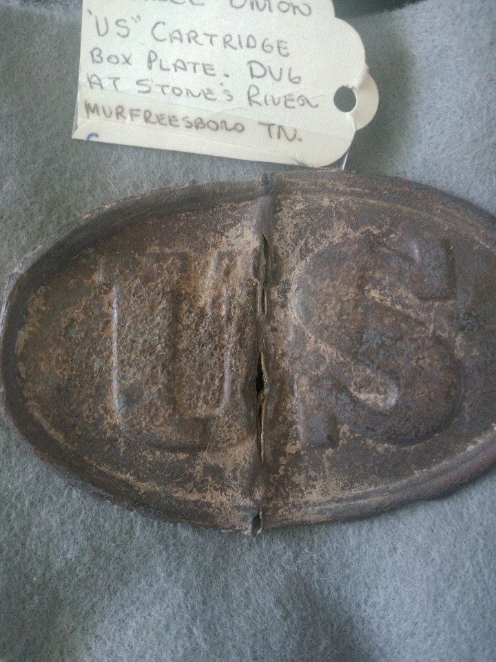 Dug Civil War US Cartridge Box Plate Found At Murfreesboro TN.Stones ...