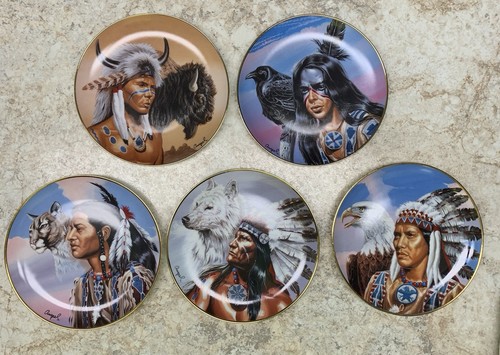 SET OF 5 SPIRIT COLLECTOR PLATES- Native American Collector Plate ...