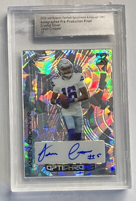 2023 Leaf Eclectic Jalen Cropper RC Auto One Of One Proof Dallas ...