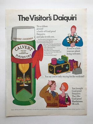 1967 Calvert Cocktails Visitor's Daiquiri Leilani Hawaiian Rum Vintage ...