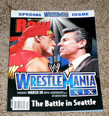 WWE RAW MAGAZINE March 2003 VINCE McMAHON & HULK HOGAN Cover NO LABEL ...