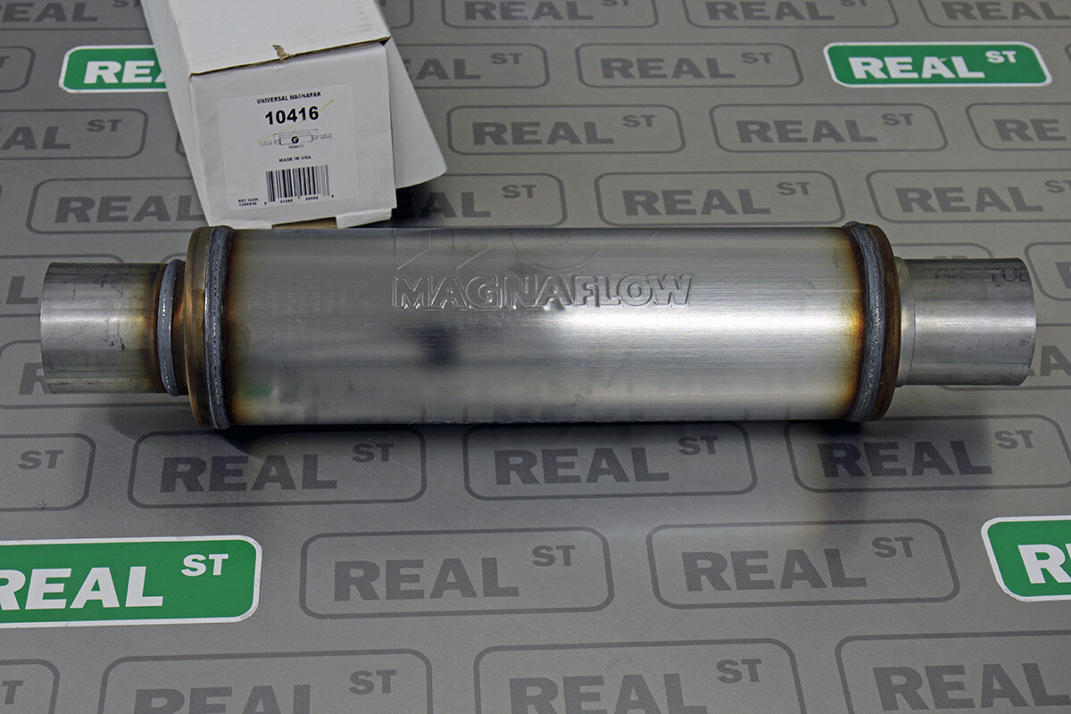 Magnaflow Muffler Center 4" Round 14" Body 20" Overall 2.5" Inlet ...