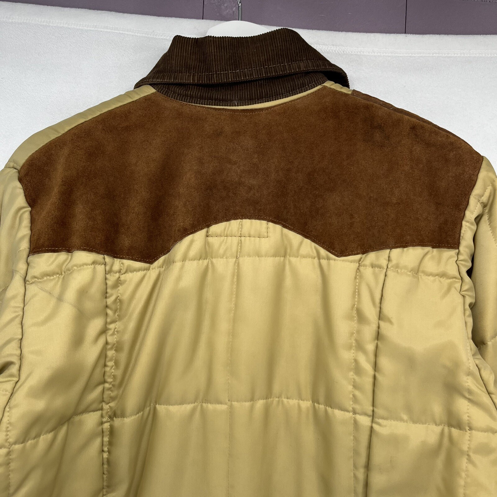 Vintage Bob Allen Thinsulate 3m Leather Quilted Shooting Jacket Sz M ...