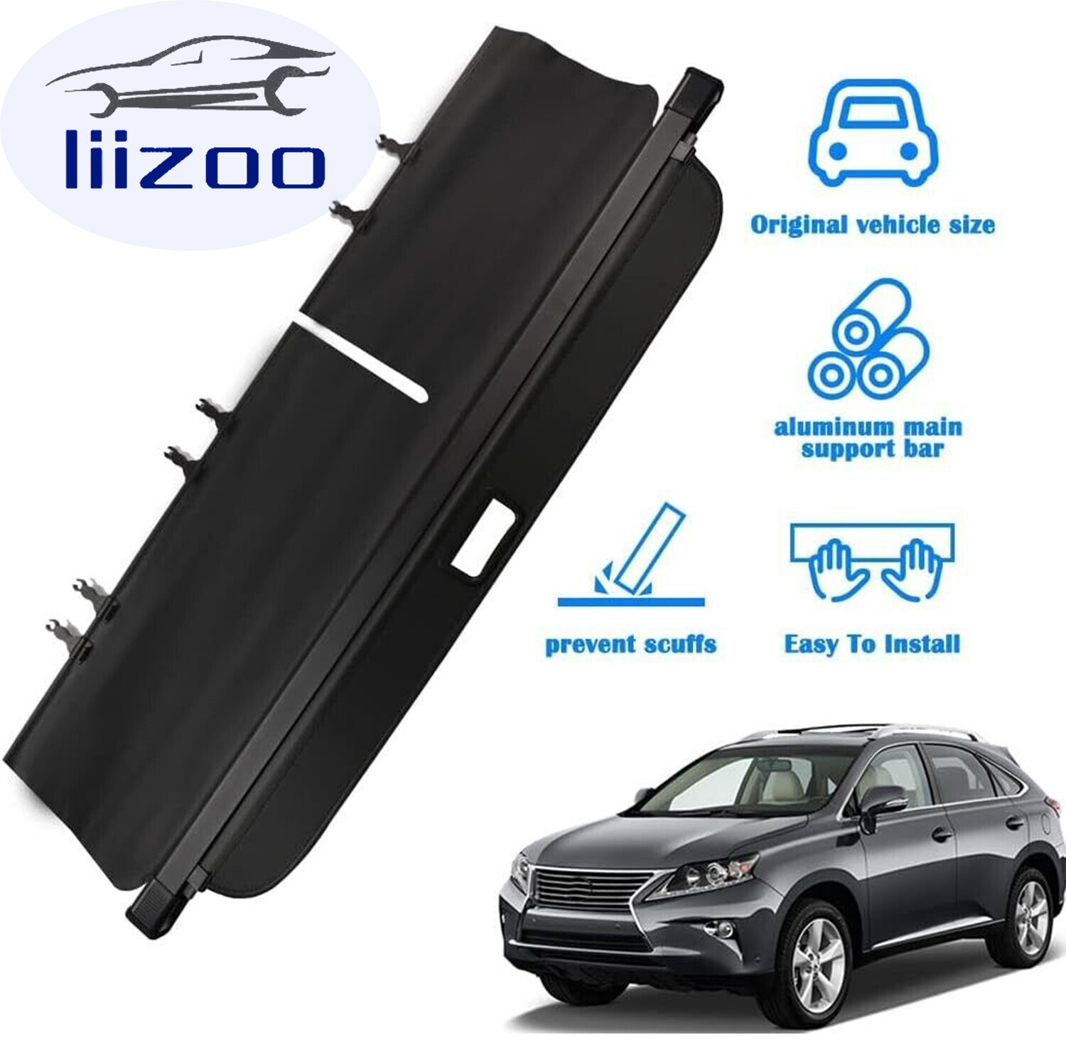 For Lexus RX350 RX450h 2010-2015 Retractable Cargo Cover Rear Trunk ...