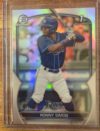 2023 Bowman Chrome Ronny Simon Bowman 1st Refractor #451/499 RAYS | eBay
