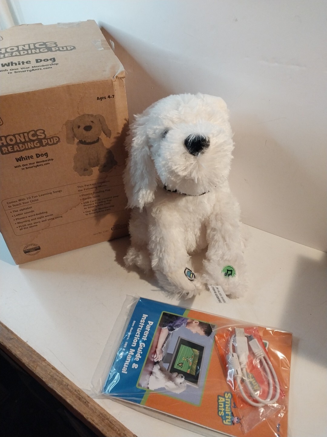 Smarty Ants Phonics Reading Pup Loveable White Dog For Age 4 To 7 Year ...