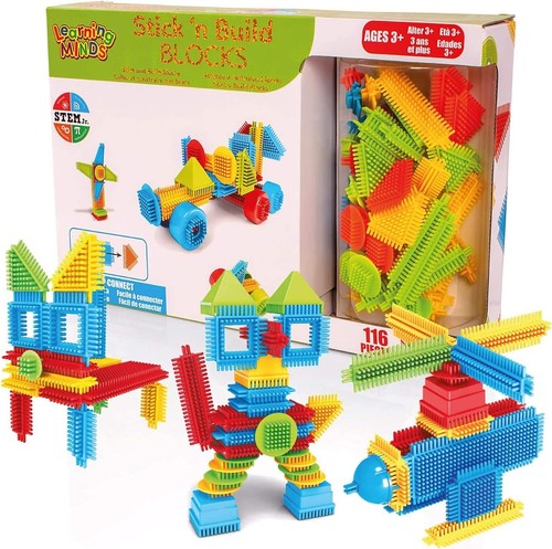 Stick 'n Build Building Blocks For 2 Year Olds - 116 Piece Hedgehog ...
