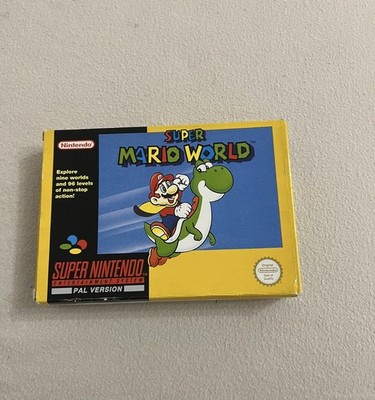 SNES PAL - Super Mario World YELLOW box - Super Nintendo Boxed ...