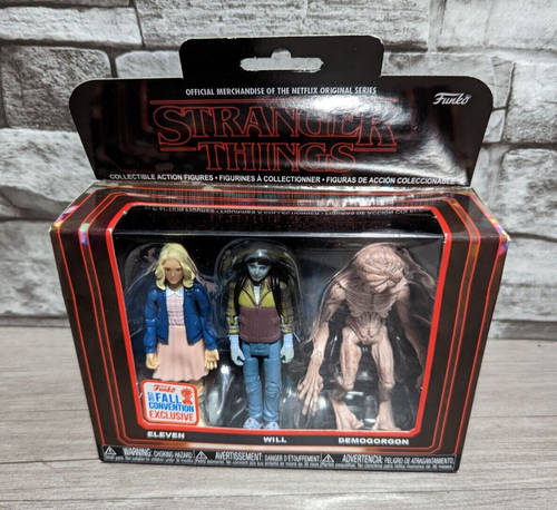 Funko Reaction Stranger Things 3 Pack Rare 2017 Convention Exclusive ...