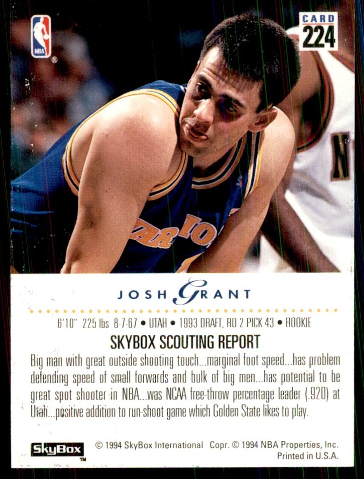 1993-94 SkyBox Josh Grant Basketball Cards #224 | eBay