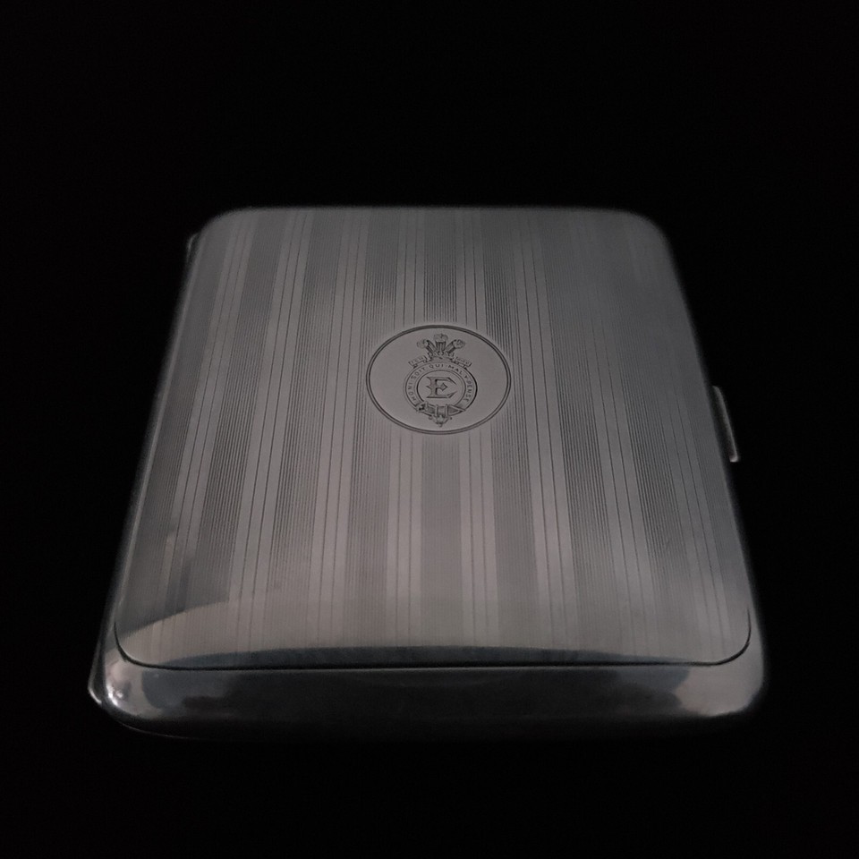 King Edward VIII Garrard Silver Royalty Presentation Cigarette Case ...