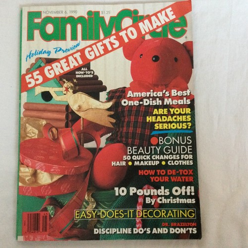Vintage Family Circle Magazine November 1990 Christmas 55 Gifts One ...