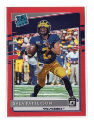 Football Card - 2020 Shea Patterson 25 Red - Michigan Wolverines Panini ...