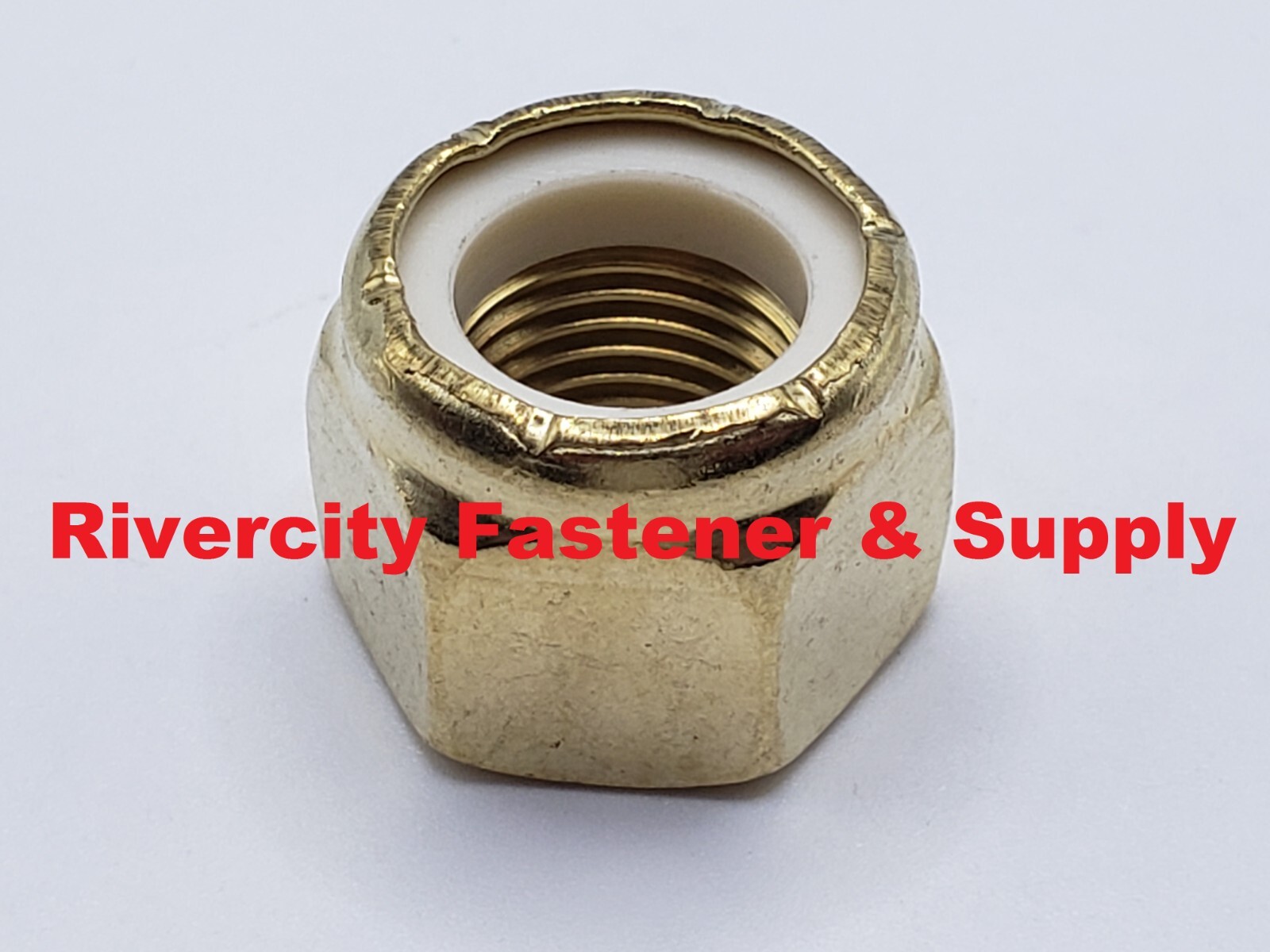 1/2 x 20 Brass Nylon Insert Lock Stop Nyloc Nuts 1/2-20 Nut nylock 1 ...
