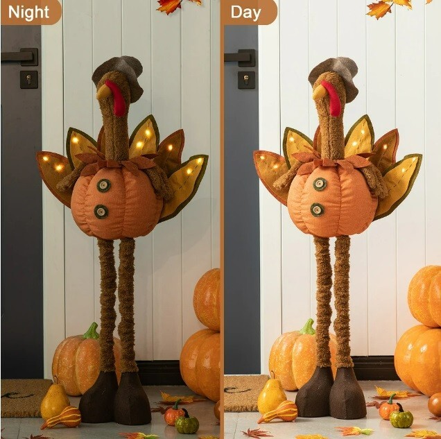 Turkey Thanksgiving LED Outdoor Decoration Porch Decor Lighted Light ...