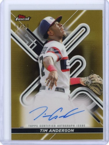 2022 Topps Finest Tim Anderson Autograph Gold Refractor /50- Chicago ...