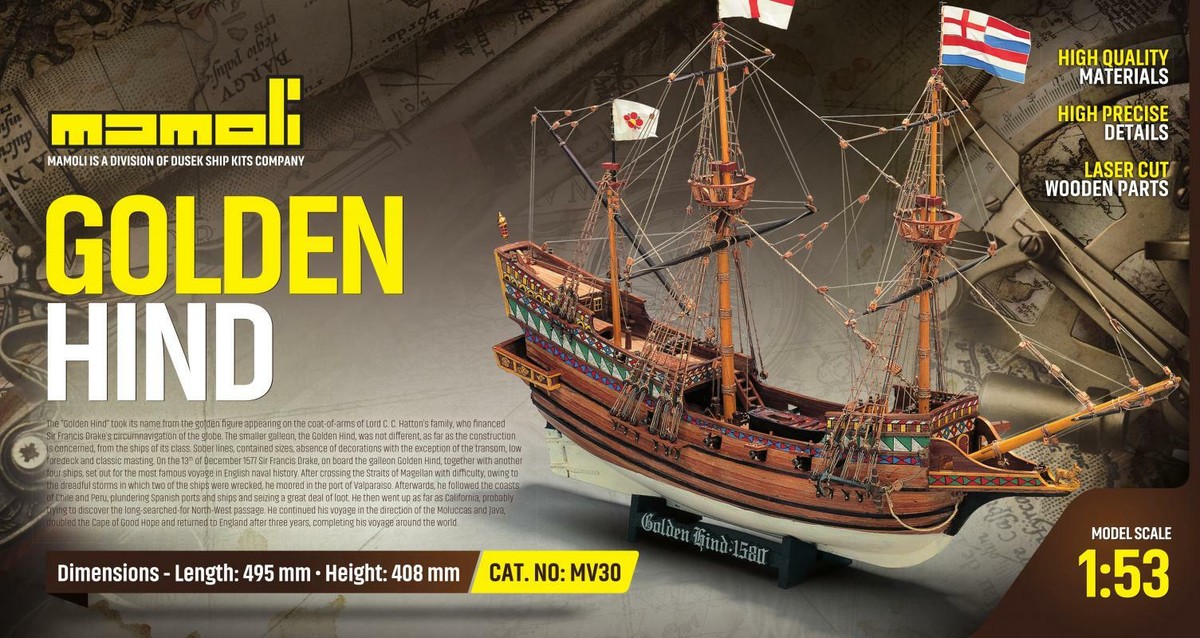 Golden Hind Model Galleons