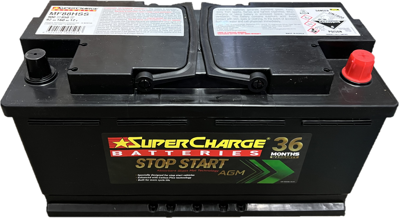 MF88HSS AGM Battery 92AH,850CCA/12V, for BMW, Mercedes, Range-rover ...