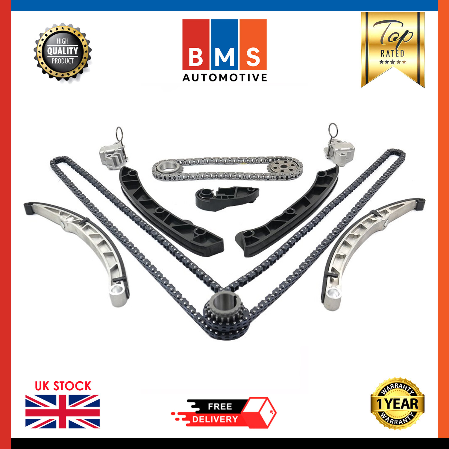 RANGE ROVER LAND ROVER 5.0 PETROL 508PS TIMING CHAIN KIT SUPERCHARGED ...