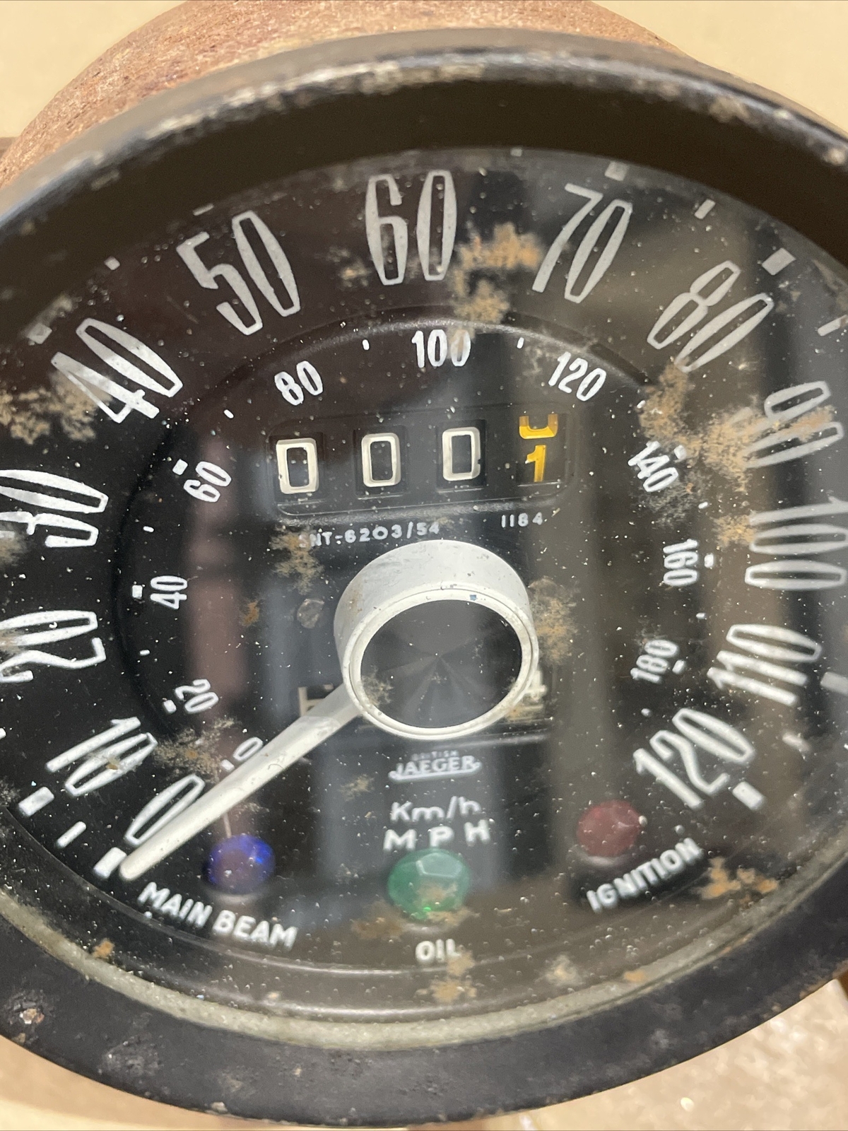 Triumph Spitfire Jaeger SNT-6203/54 Speedo 1184 TPM 217517 | eBay UK
