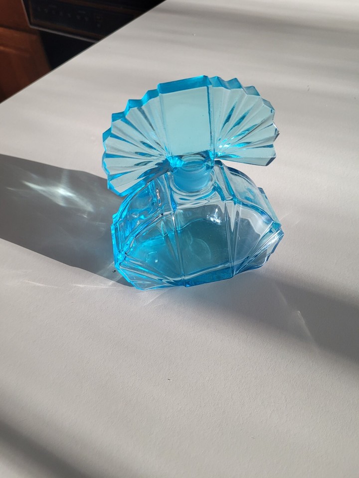 Antique Vintage Perfume Fan Stop Glass Bottle Wedding Something Ocean ...