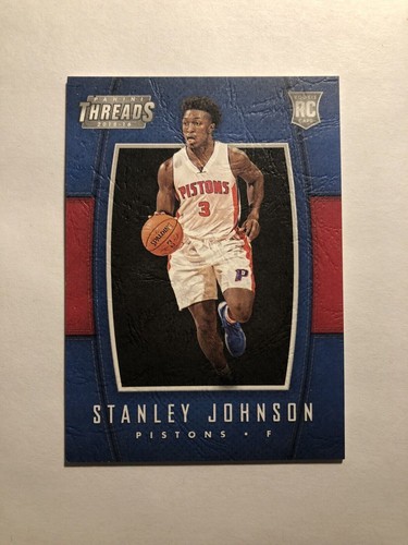 2015-16 Panini Threads Leather Rookies Stanley Johnson #238 Rookie RC ...