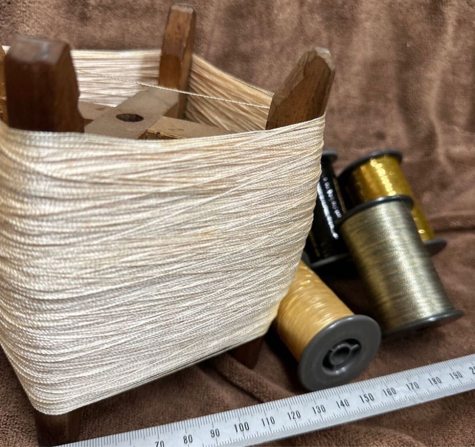 Wooden Spool with Thread, Spinning Wheel, Thread Frame, Wooden Frame ...