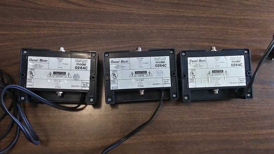 Channel Master 0264C Preamplifier Antenna Power Supply Black | eBay