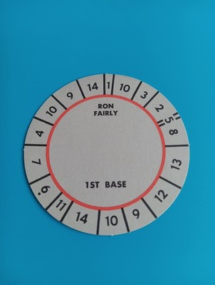 Ron Fairly Rare Vintage Cadaco All Star Baseball Game Disc Card Dodgers ...