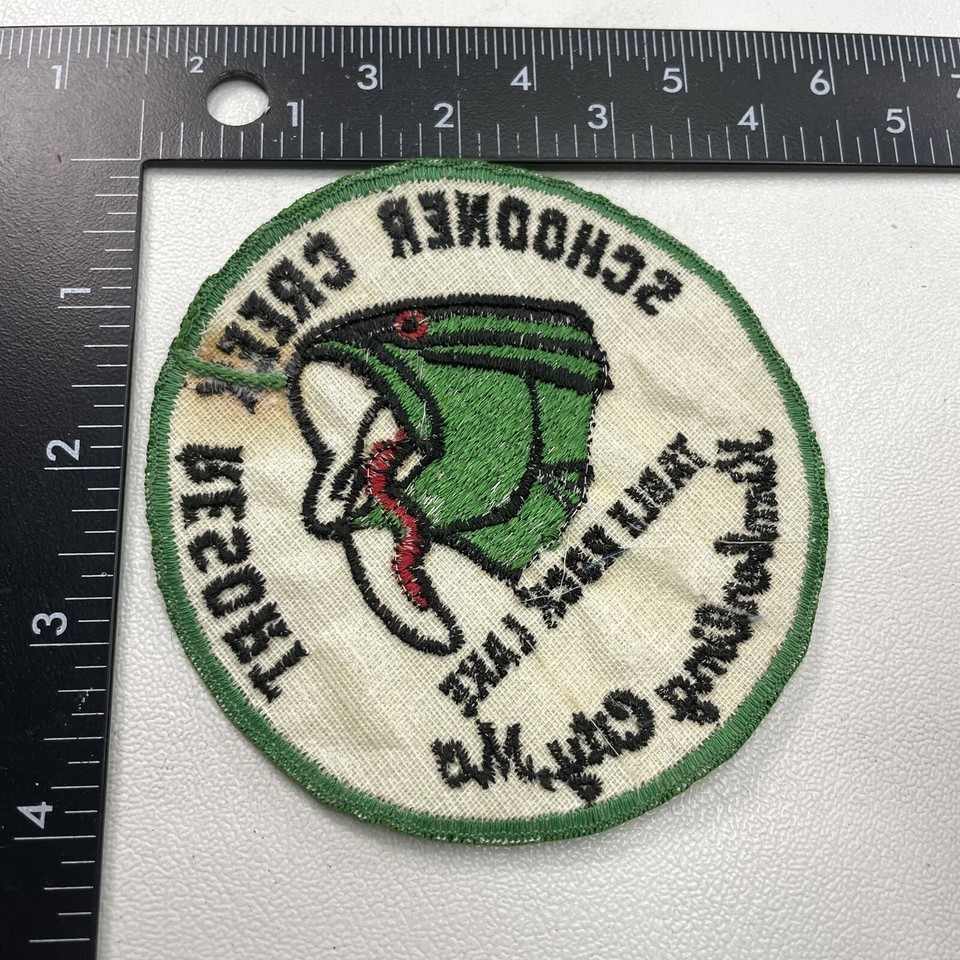 Vtg Bass Fish SCHOONER CREEK RESORT TABLE ROCK LAKE Patch Kimberling ...