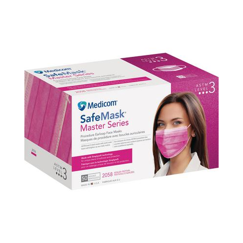 MEDICOM Level 3 Safemask Master Series Medical Grade Earloop Face Masks ...