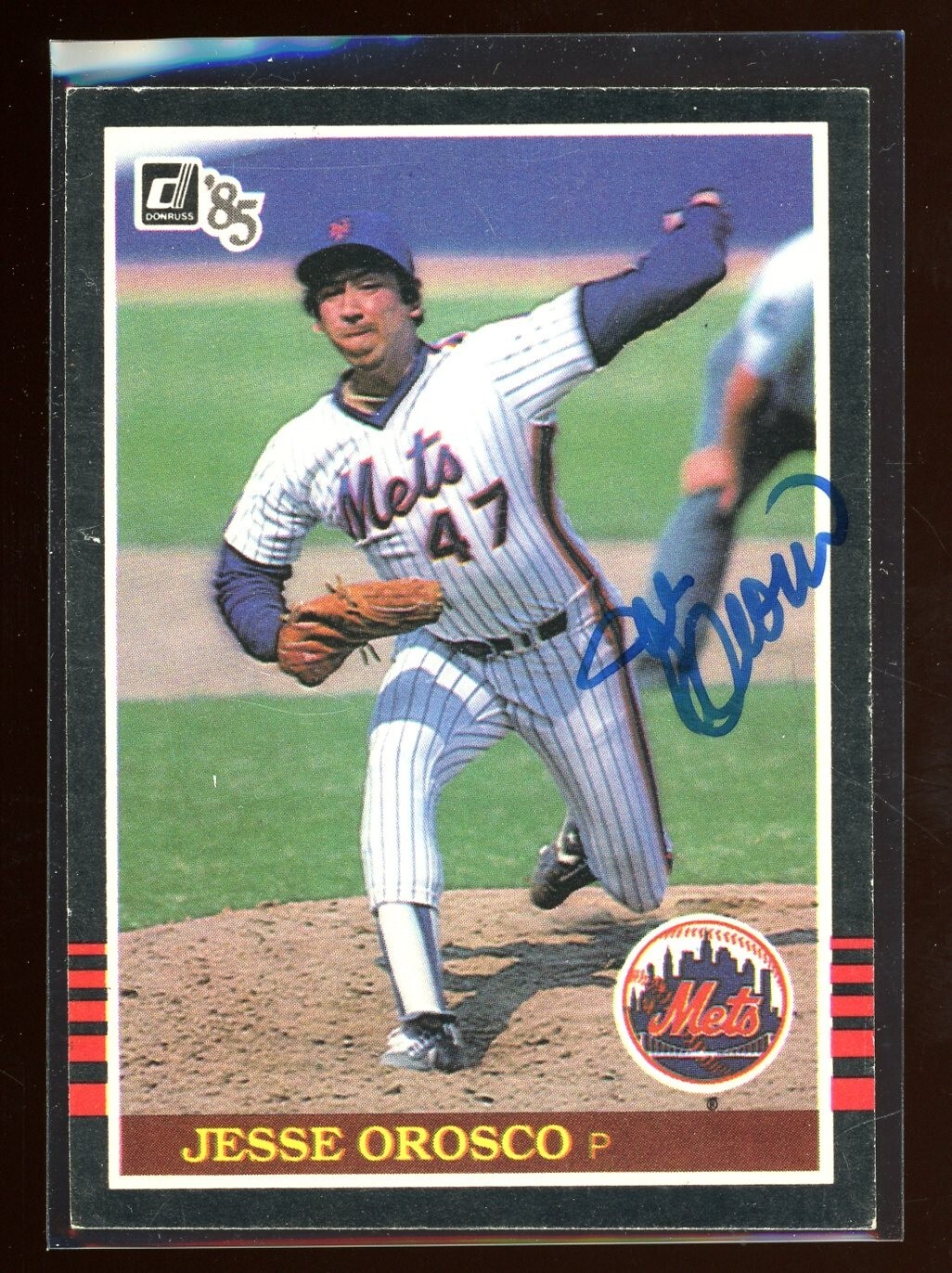 1985 Donruss JESSE OROSCO Signed Card autograph AUTO METS DODGERS ...