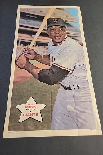 1968 Topps Baseball Posters #20 Willie Mays Giants HOF NR/MT | eBay