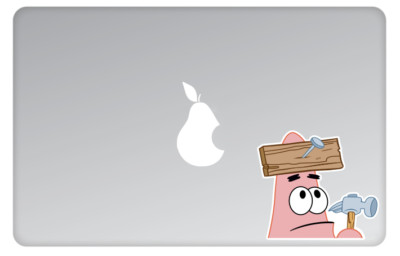 Funny Cute Patrick Star Peeker From Spongebob Window Car Laptop Decal ...