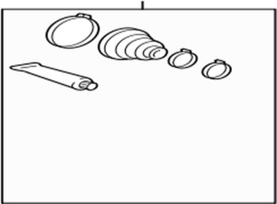 04428-33030 Toyota Boot kit, front drive shaft, in & outboard, lh ...