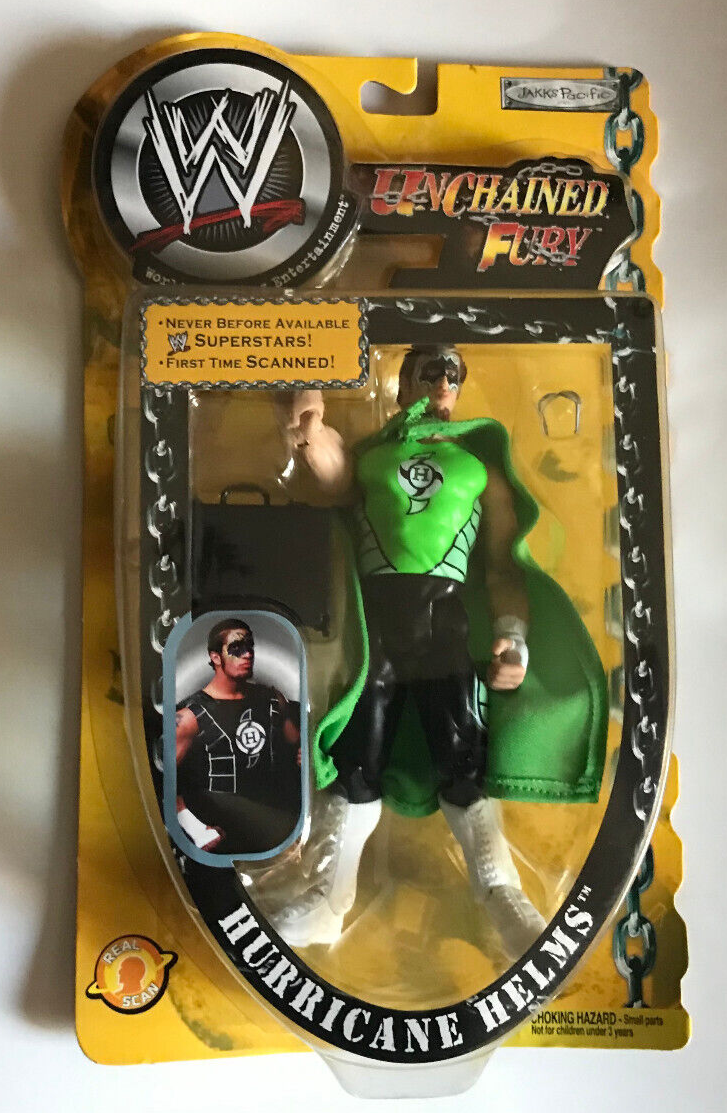 WWE WWF UNCHAINED FURY SERIES 1 HURRICANE HELMS JAKKS PACIFIC 2002 NEW ...