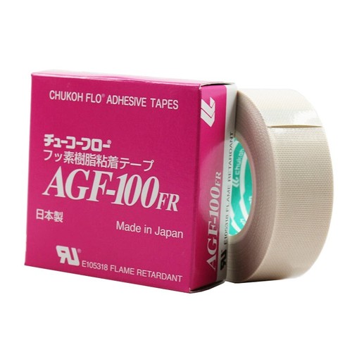 PTFE Glass Cloth Adhesive Tapes CHUKOH FLO AGF-100FR 0.3-25mm for Heat ...