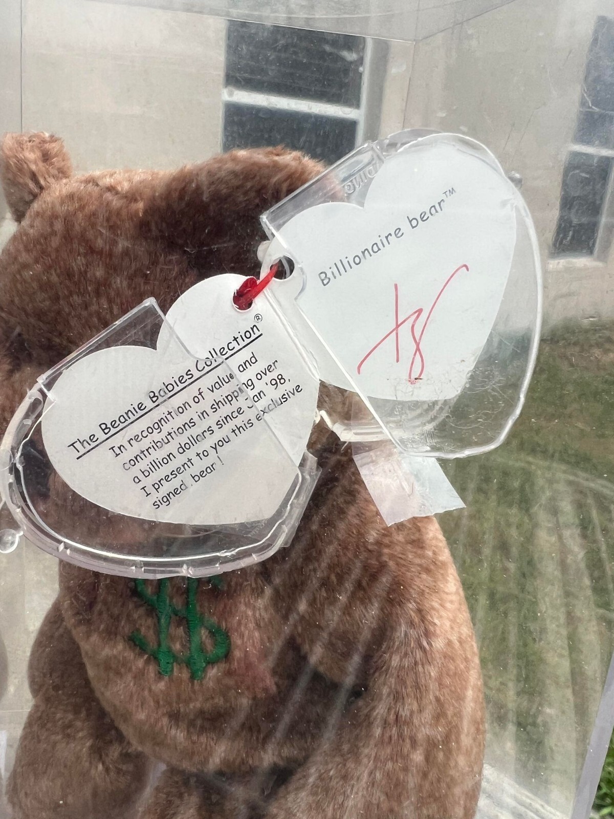 Authenticated TY Beanie Baby - BILLIONAIRE Bear (Signed by TY Warner ...