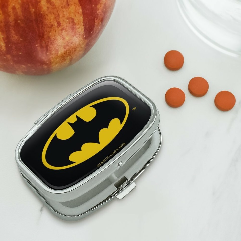 Batman Classic Bat Shield Logo Rectangle Pill Case Trinket Gift Box | eBay