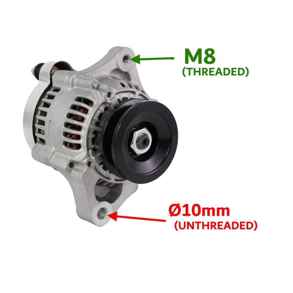 LIGHT WEIGHT 3.2KG 50AMP 2-PIN ALTERNATOR FOR KIT RACE CAR KUBOTA DENSO ...