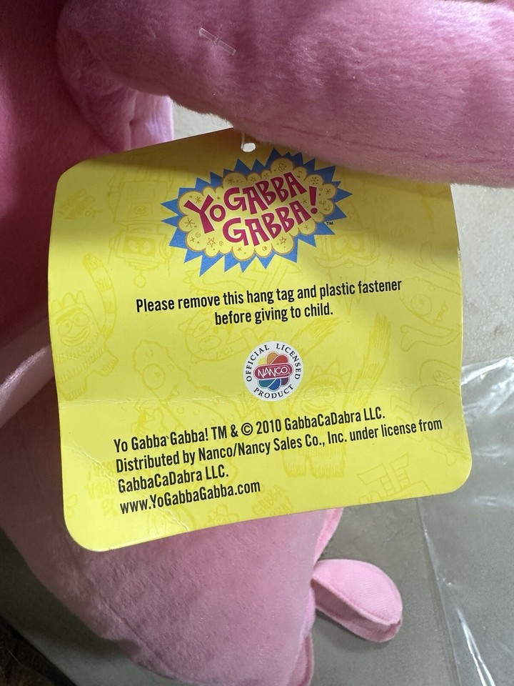 YO GABBA GABBA Pink FOOFA Plush NANCO Stuffed Doll Toy 2010 P5 | eBay