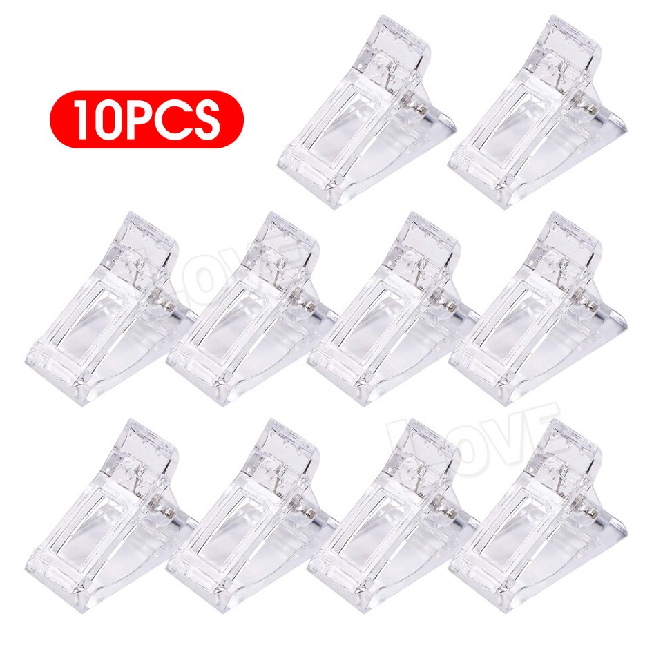 5-10PCS Nail Tips Clip Clamps for Poly Gel Quick Building Extension ...