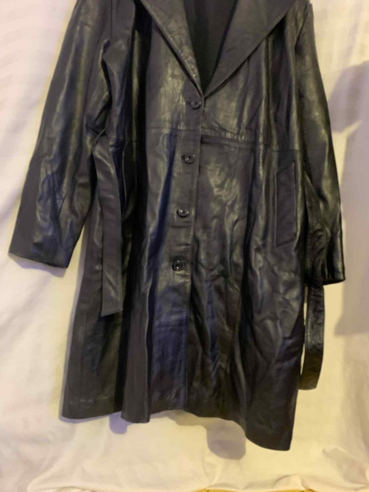 leather inn trench jacket size 4xl black (18PK) | eBay