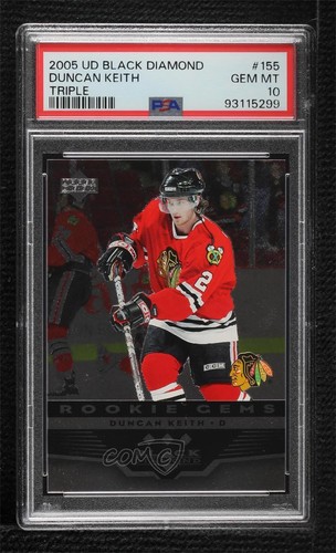 2005-06 Upper Deck Black Diamond Gems Duncan Keith #155 PSA 10 GEM MT ...