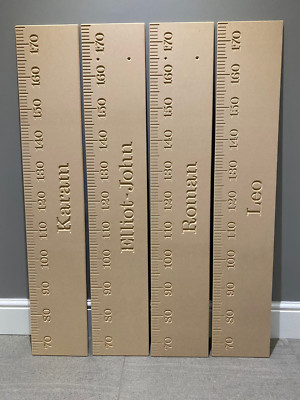 Height chart, MDF Children's Height Chart, growth chart, ruler height ...