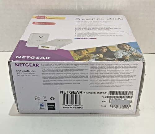 NETGEAR PLP2000 Powerline Adapter 2000Mbps - Pack of 2 for sale online ...