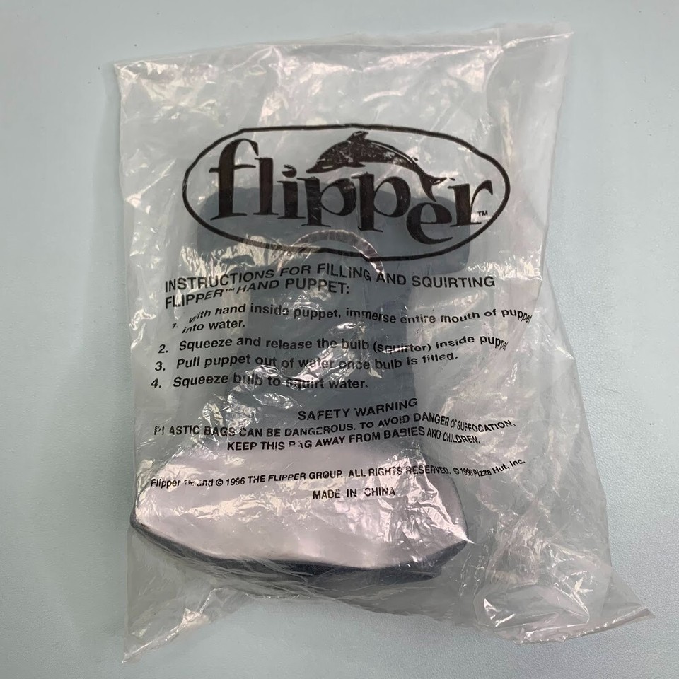 Vintage 1996 Pizza Hut FLIPPER Hammerhead Shark Squirting Hand Puppet ...