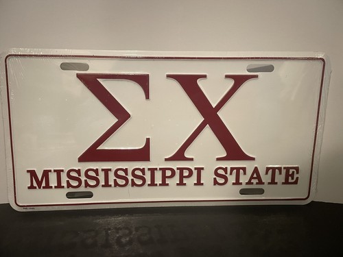 Mississippi State Sigma Chi Metal License Plate NEW & Sealed | eBay